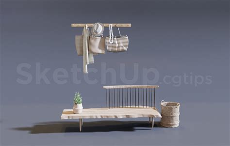 9066 Free Sketchup Bench Model Download