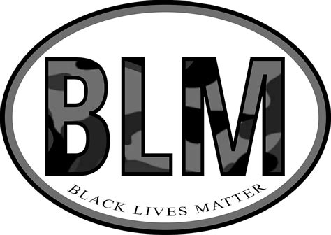 Black Lives Matter Oval Camo Bumper Sticker Blm Premium