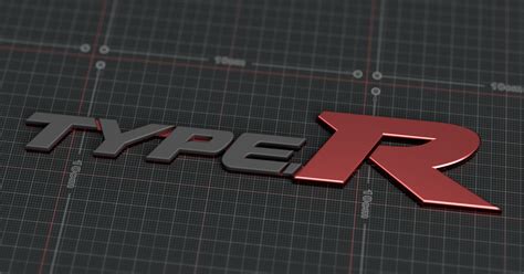 Honda Type R Badge By Jan3ku Download Free Stl Model