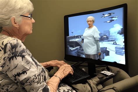 Grandma Playing Call Of Duty Creative Fabrica
