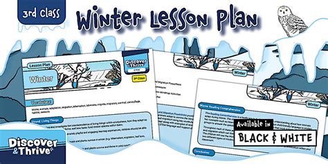 Stem Living Things Winter Lesson Plan 3rd Class