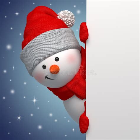 3d Renderizar Cartão De Saudação De Natal Desenho Animado De Boneco