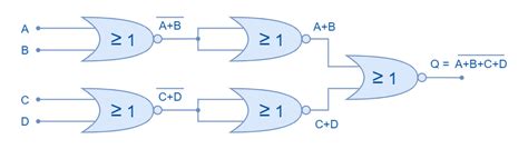 logic circuit with only nor gates circuit diagram