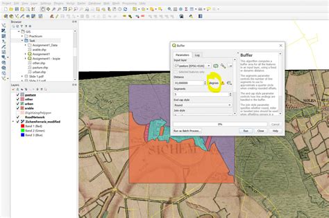 I Cant Buffer My Shapefile Properly Because The Unit Is In Degrees