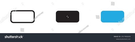 Rectangle Icon Thin Line Illustration Stock Vector Royalty Free