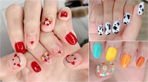 50 ลายเพ้นท์เล็บสีเจล แวววาว น่ารัก