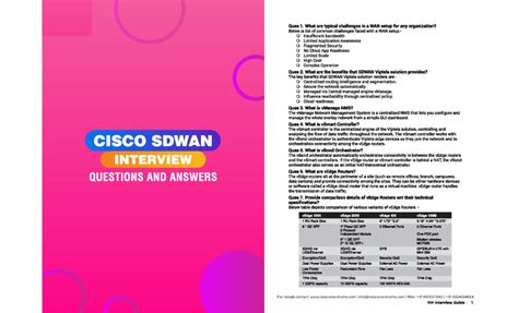 Cisco SDWAN Interview Questions PDF Connect 4 Techs