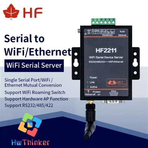 Jual HF2211 HF2211A WIFI Serial Device Server Converter Modbus RS232 RS485 RS422 To TCP TCP IP