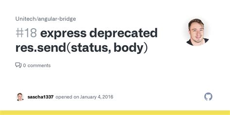 Express Deprecated Res Send Status Body Issue 18 Unitech Angular