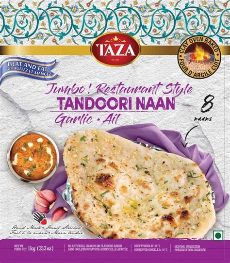 Tandoori Garlic Naan Taza Food Canada And Usa