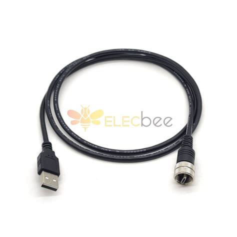 IP Micro USB Type B Straight Male To USB Type A Male Molding Cable Meter