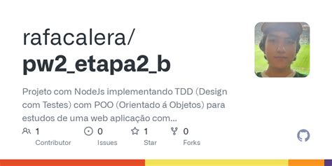 Github Rafacalera Pw Etapa B Projeto Nodejs Implementando Tdd