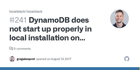 Dynamodb Does Not Start Up Properly In Local Installation On Linux · Issue 241 · Localstack