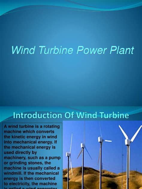 Wind Turbine Power Plant Pdf