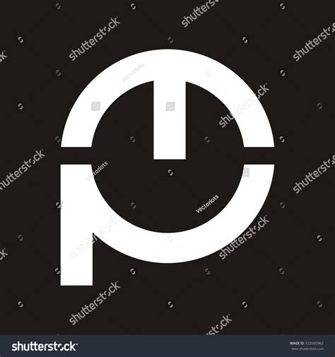 Mp Pm Letter Logo Design Template Stock Vector Royalty Free 723560962