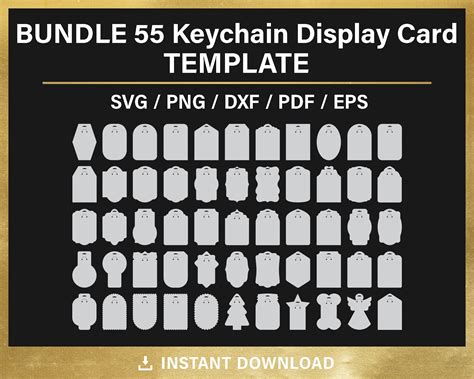 Keychain Display Card Svg Keyring Display Card Svg Keychain Etsy
