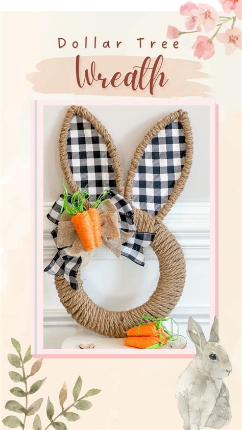 NEW Dollar Tree Easter Decor DIYS 2023 Bunny Wreath Decor Dollar Tree