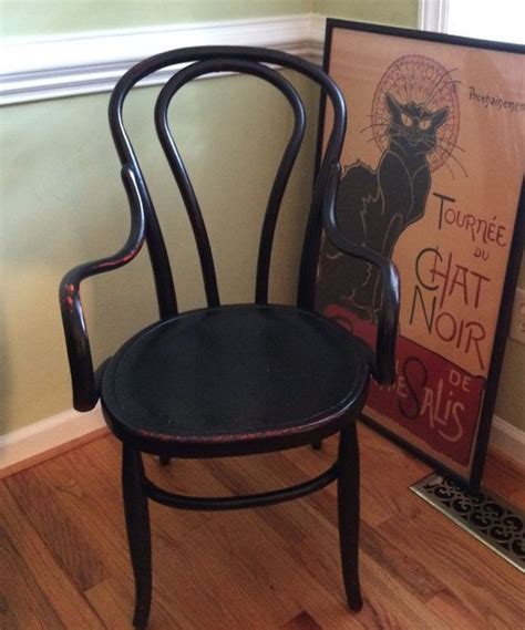 Vintage Hairpin Back Bentwood Chair With Wood Seat Etsy Bentwood