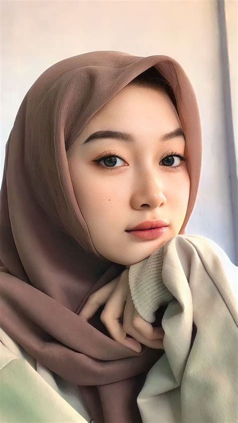 Pap Cewe Aesthetic Jilbab Cantik Kecantikan Gaya Rambut Panjang Sedang