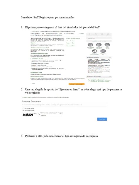 Simulador Sat Registro Para Personas Morales Pdf
