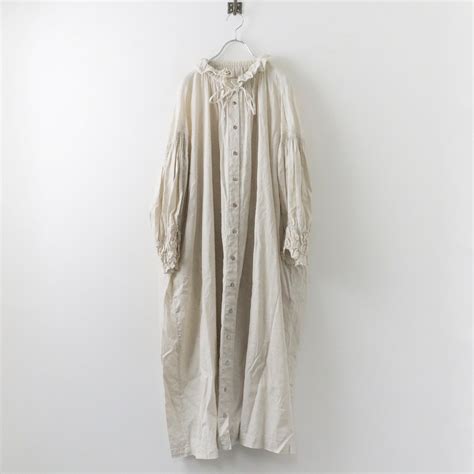 2022ss ネストローブ Nest Robe Upcyclelinoバルーンスリーブワンピース ナチュラルブランド宅配買取専門店 ナチュラーレ