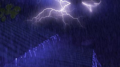 Stormy Night To Sleep Instantly Deep Sleep Heavy Rain On Tin Roof