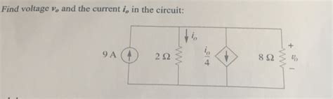 Solved Find Voltage V And The Current I In The Circuit Chegg