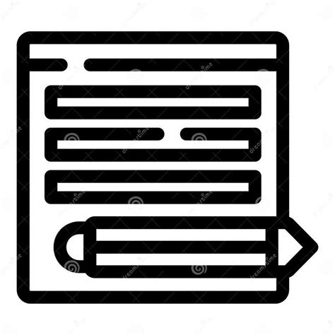 Pencil Editing Document With Cursor Icon For Web Design Stock
