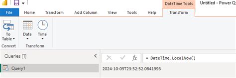 Solved Power Query Not Showing Datetime Tools Microsoft Fabric Community