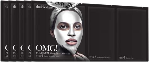 Omg Double Dare Platinum Silver Facial Mask 5 Pcs