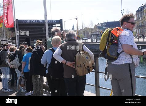 Copenhagen Denmark 02 May 2024 Hop On Hop Off Bus Sightseeing An D