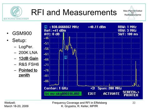 Ppt Frequency Coverage And Rfi Observations At Effelsberg Powerpoint Presentation Id