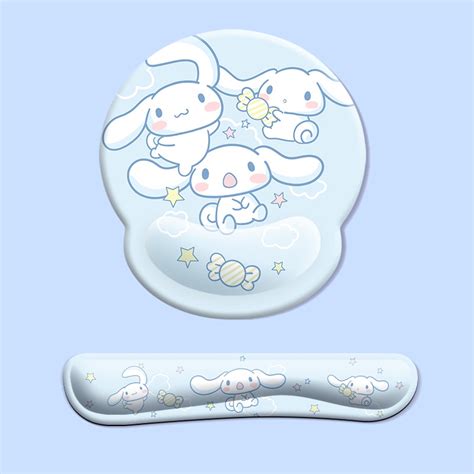 3d Wrist Support Kawaii Hello Kittys Pompompurin Mouse Mat Cinnamoroll Melody Kuromi Sanrio