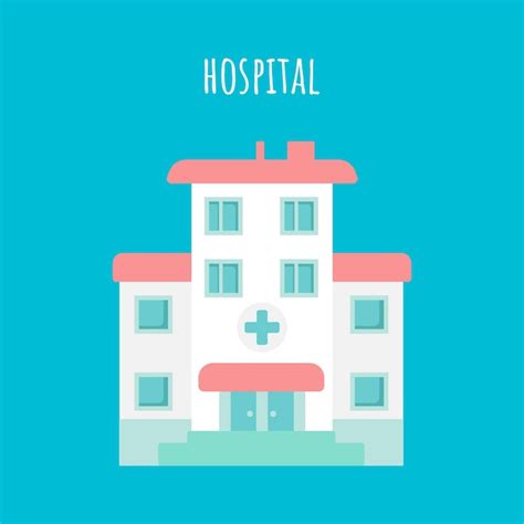Premium Vector City Hospital Building In Flat Style Vector Illustration