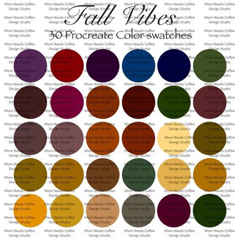 Procreate Color Palette Fall Colors Procreate Swatches  File For Adobe Etsy Fall Color