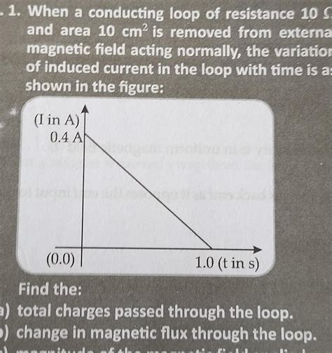 [answered] 1 when a conducting loop of resistance 10 c and area 10 cm