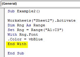 VBA With How To Use With Statement In Excel VBA