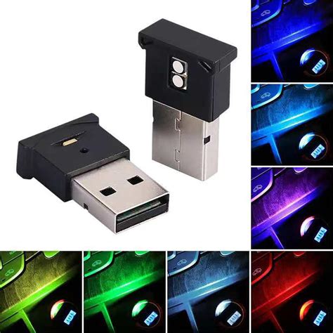 미니 Usb Rgb Led 분위기 조명 Pc 노트북 야간 조명 자동차 장식 램프 비상 조명 장식 주변 조명 8 색
