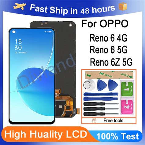OLED TFT OPPO Reno 6 4G Reno 6 5G Reno 6Z 5G LCD Display Touch Screen Digitizer Replacement