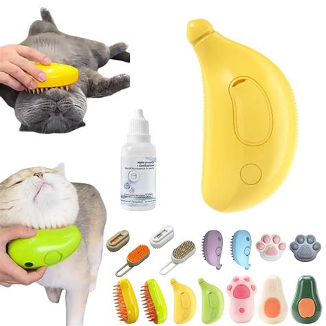 Steamy Cat Brush 4 In 1 Self Cleaning Steam Pet Brush For Massage
