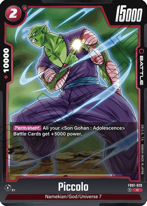 Piccolo Fb01 020 Awakened Pulse Dragon Ball Super Fusion World