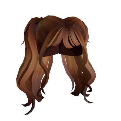 라이트 브라운 플로피 양갈래 Roblox