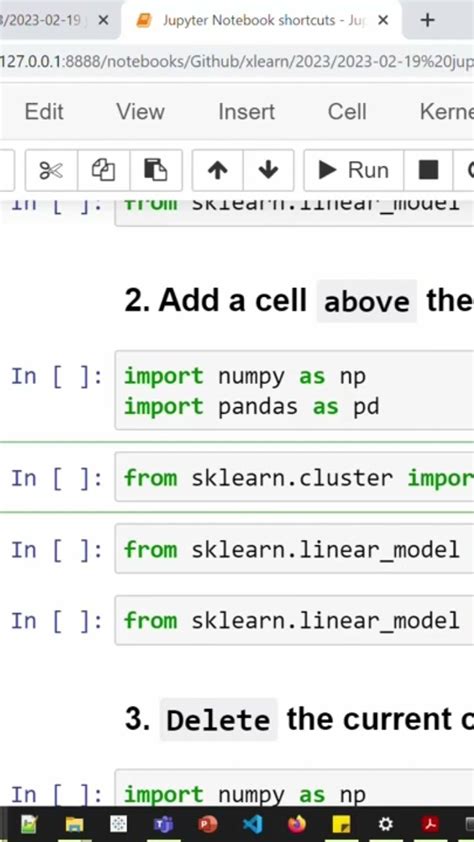 add a cell above the current cell jupyter notebook shortcut youtube
