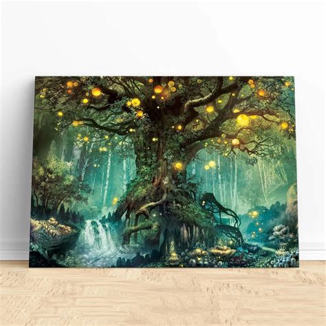 Tree Of Life Canvas Wall Art Painting Huge Canvas Wall Decoration World Tree Art Poster