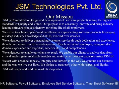 Jsm Timesheet Management Software Presentation Advanced Timesheet Software Ppt