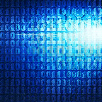 Binary Code Number 1 Computer Graphic Symbol Vector Number 1 Computer