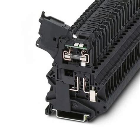 6 3a Phoenix Ut 4 Hesiled 24 Fuse Modular Terminal Block Black At