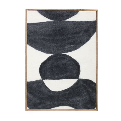 Ivy Bronx Natural Wool And Mango Wood Framed Wall Art Wayfair