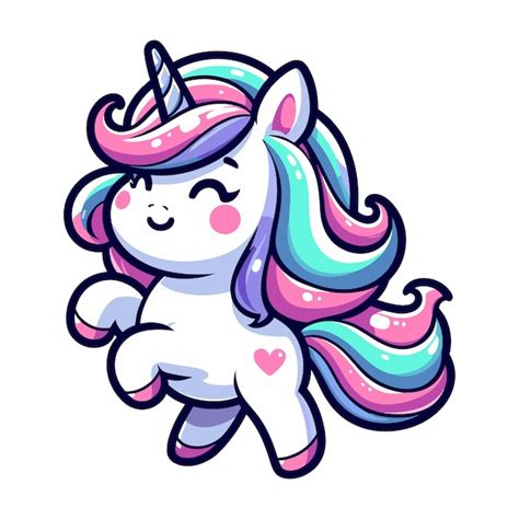 Premium Vector Cute Unicorn Cartoon Character Vector Illustration
