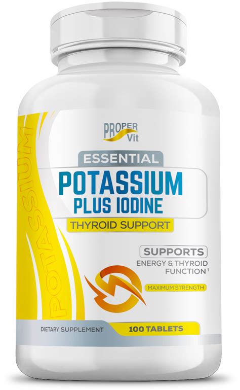 Essential Potassium plus Iodine 100 tablets - Proper Vit